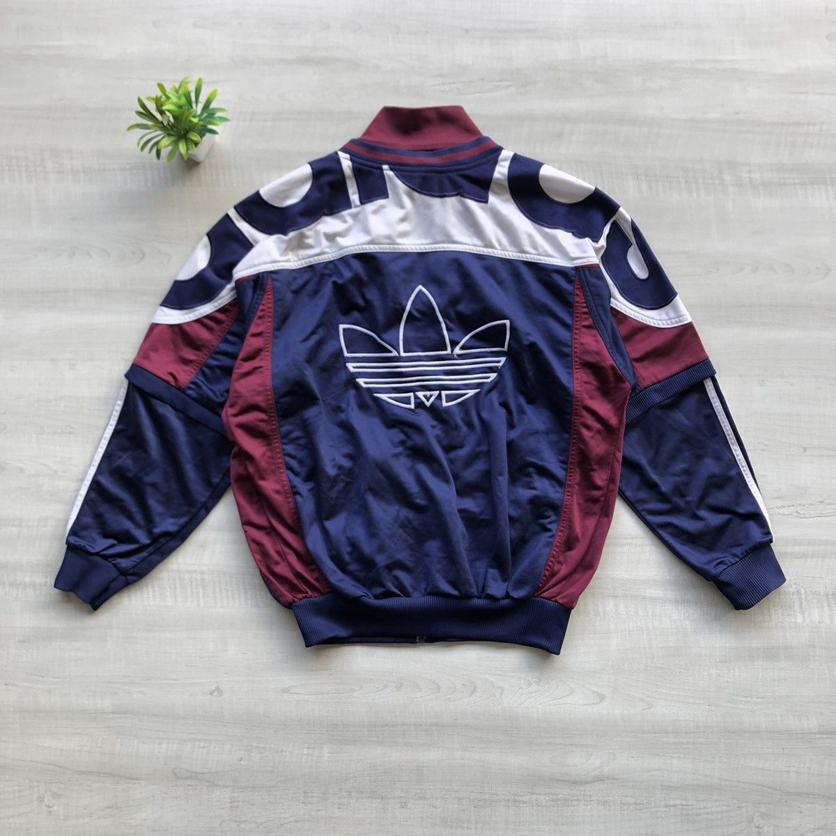 Adidas × Vintage VINTAGE COLOR BLOCK ADIDAS TRACK JACKET EMBROYDERED ...
