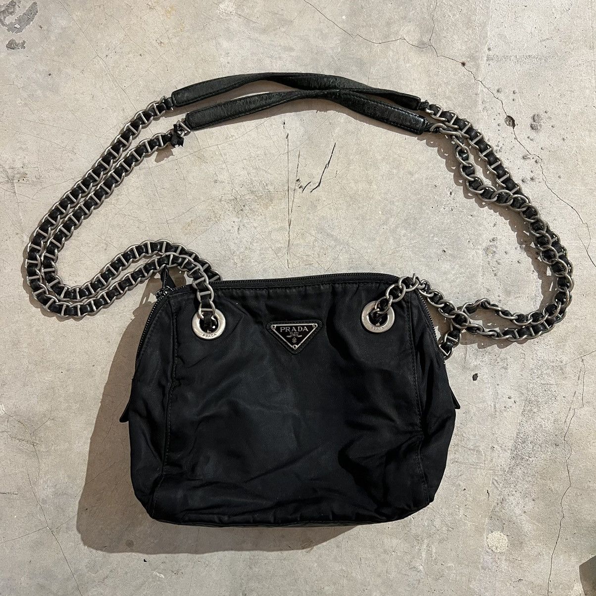 Prada Vintage Prada Quilted Tessuto Chain | Grailed