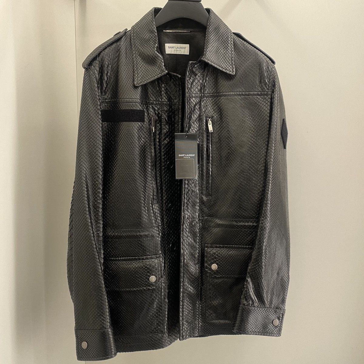 Saint Laurent Paris Saint Laurent Taped Python Jacket in Large | Grailed