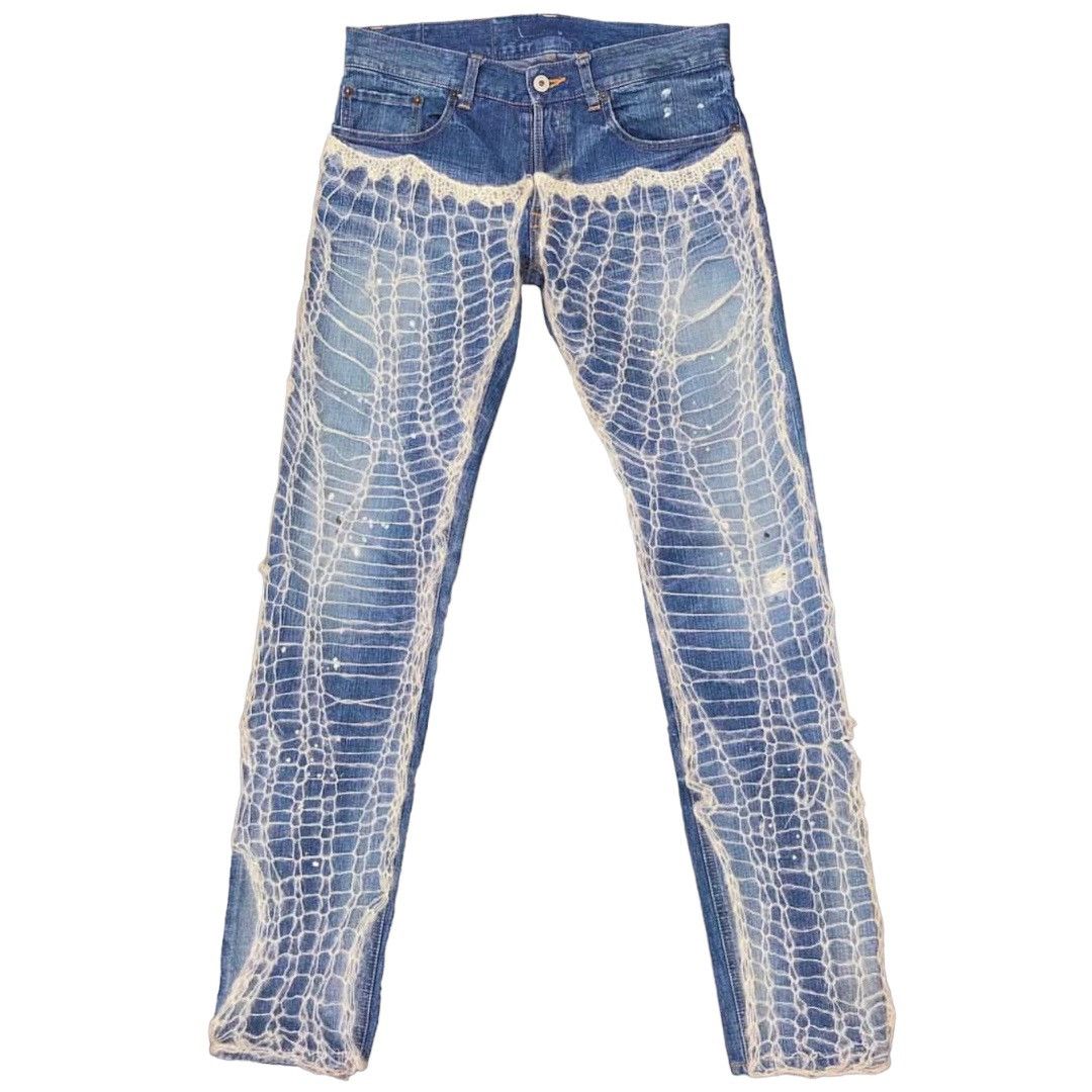 Nozomi Ishiguro Nozomi Ishiguro Spider Webbed Painter Jeans | Grailed