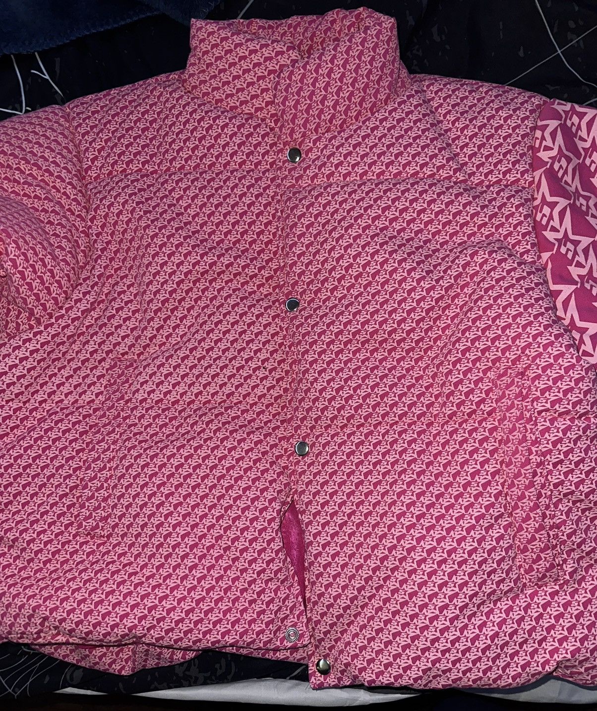 Young Thug Sp5der 5Star P*nk Puffer Jacket | Grailed