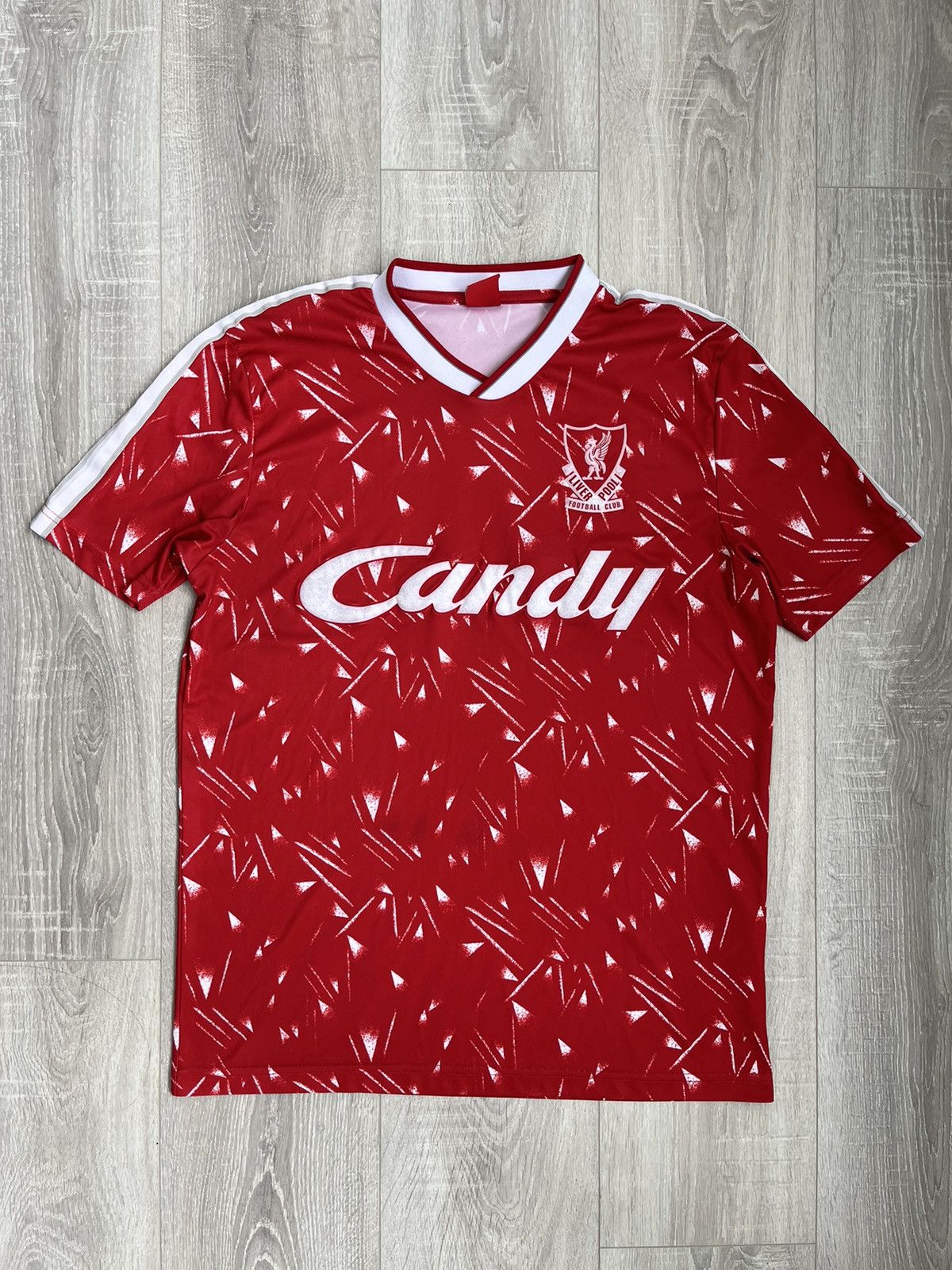 Soccer Jersey Liverpool FC Candy Jersey 1990/91 Season Merchandise ...