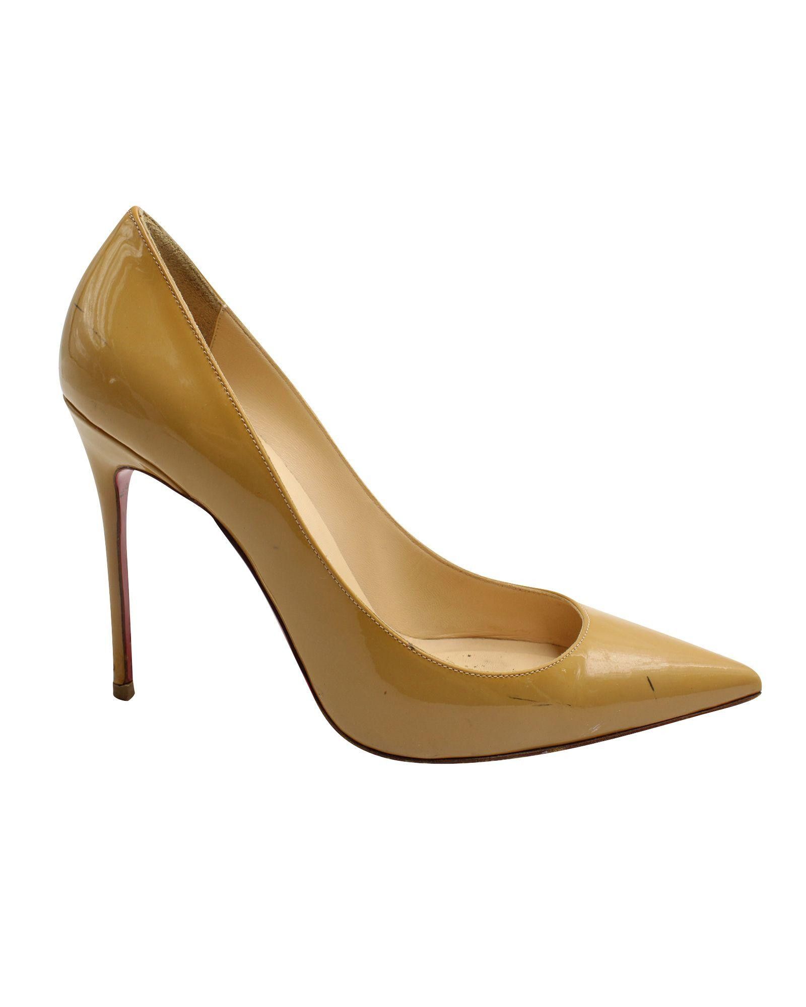 Christian Louboutin Light brown Classic Patent leather Heels | Grailed