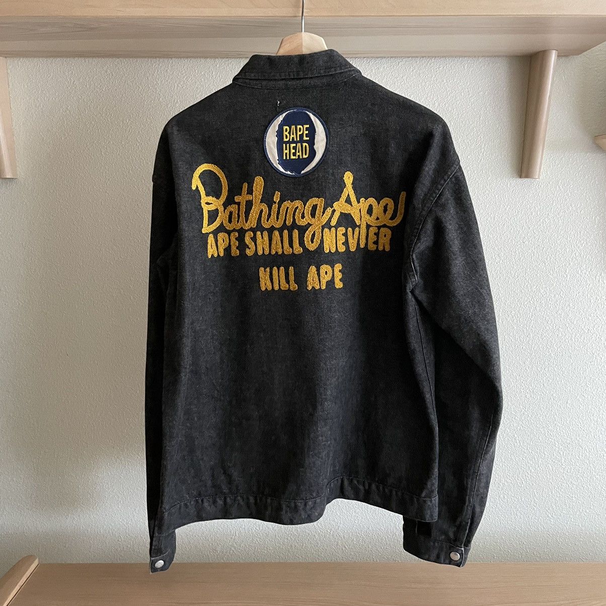 Bape Bathing Ape Denim Jacket | Grailed