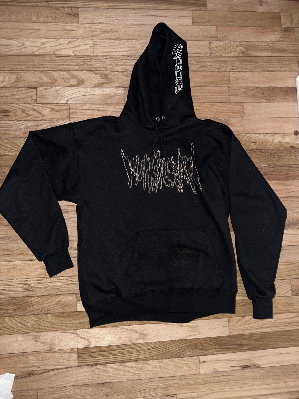 Streetwear × Yung Lean Yung Lean Alien Rhinestone Hoodie | Grailed