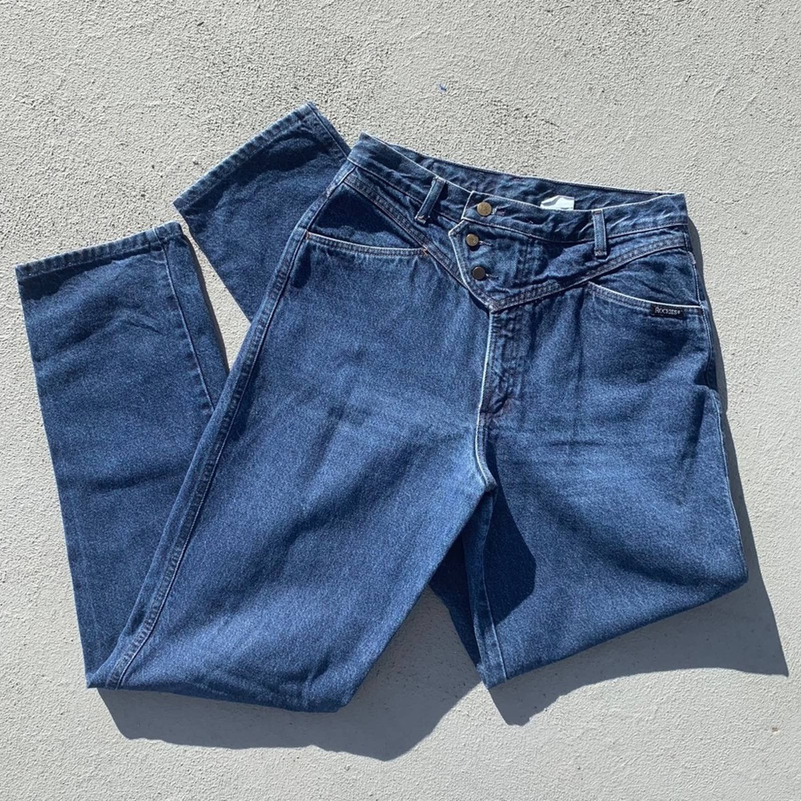 Vintage Rockies high rise wedgie taper ankle cowgirl bareback jeans ...