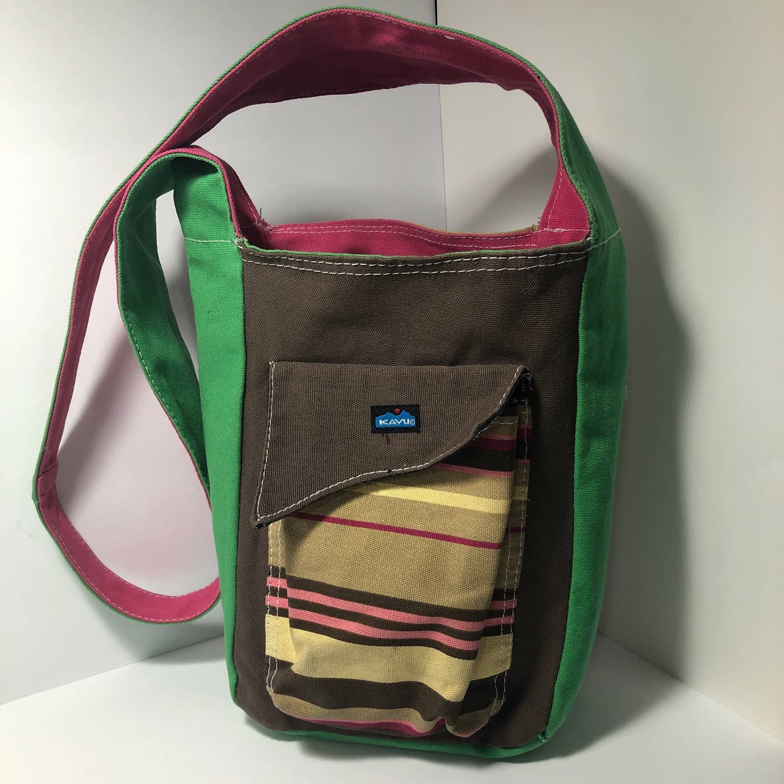 KAVU Kavu Crossbody Bag Zipper Flap Front Pocket Canvas Satchel | Grailed