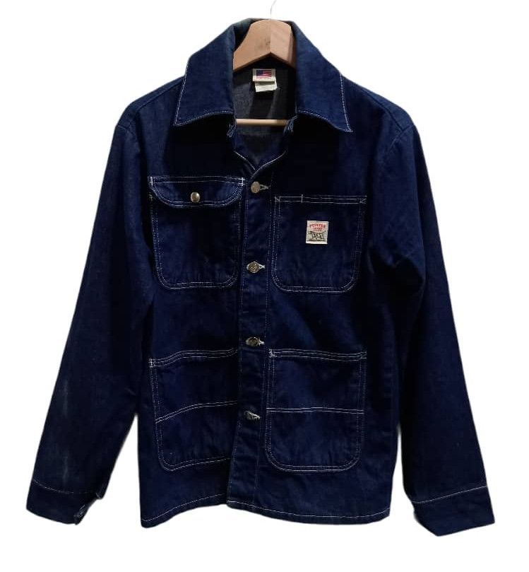 Denim Jacket × Pointer × Vintage Vintage Denim Pointer Hickory Worker Jacket Made in USA | Grailed