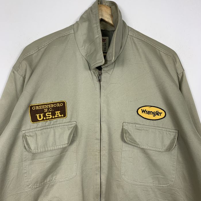 Vintage Vintage Wrangler Patches Zip Up Jacket | Grailed