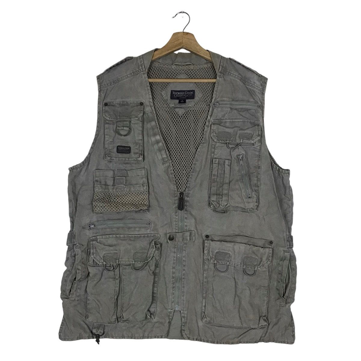 Vintage Vintage Thomas Cook Zip Up Tactical Heavy Vest Multipocket ...