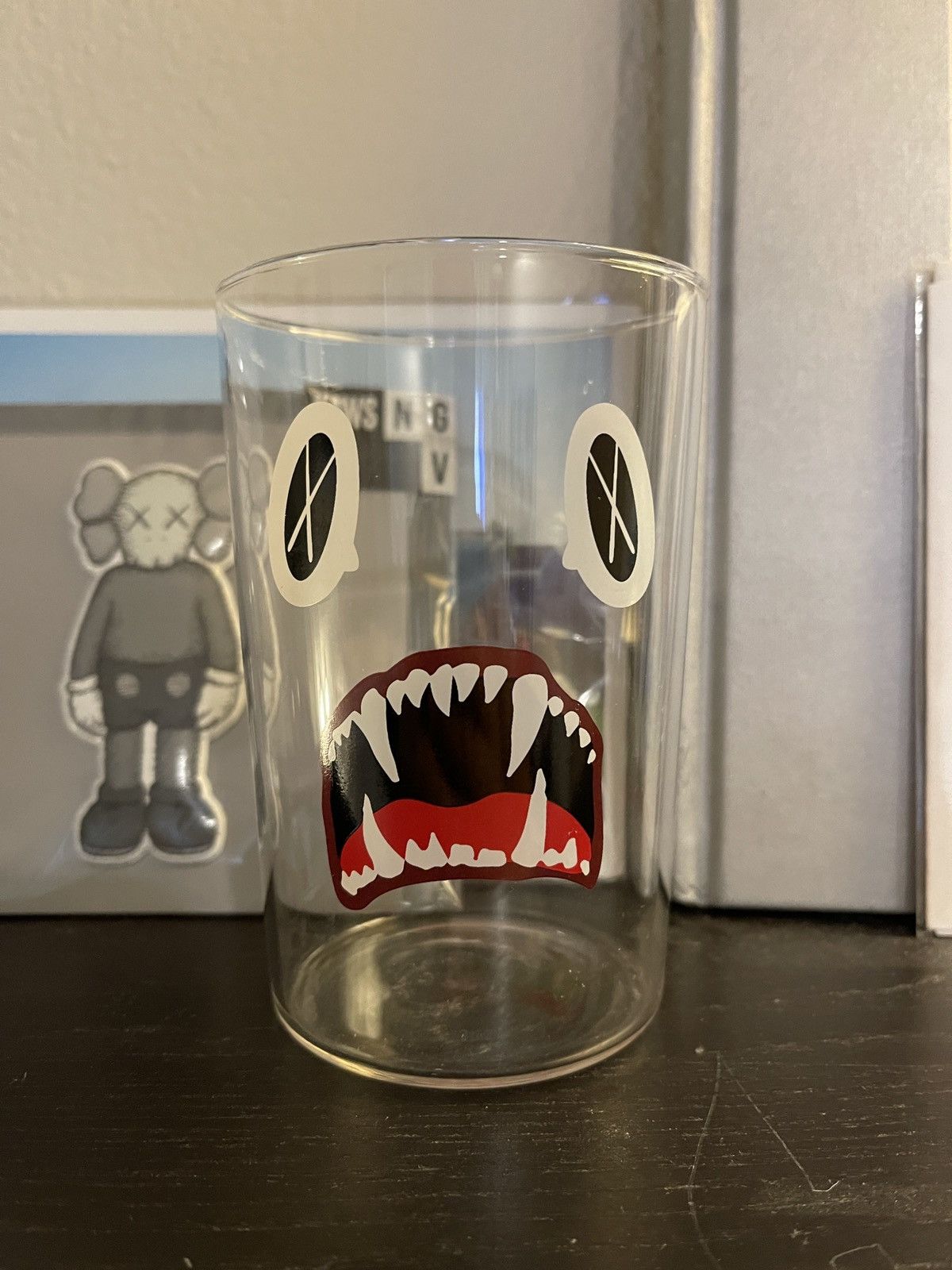 Kaws × Original Fake OriginalFake Kaws Cat Teeth Glass | Grailed