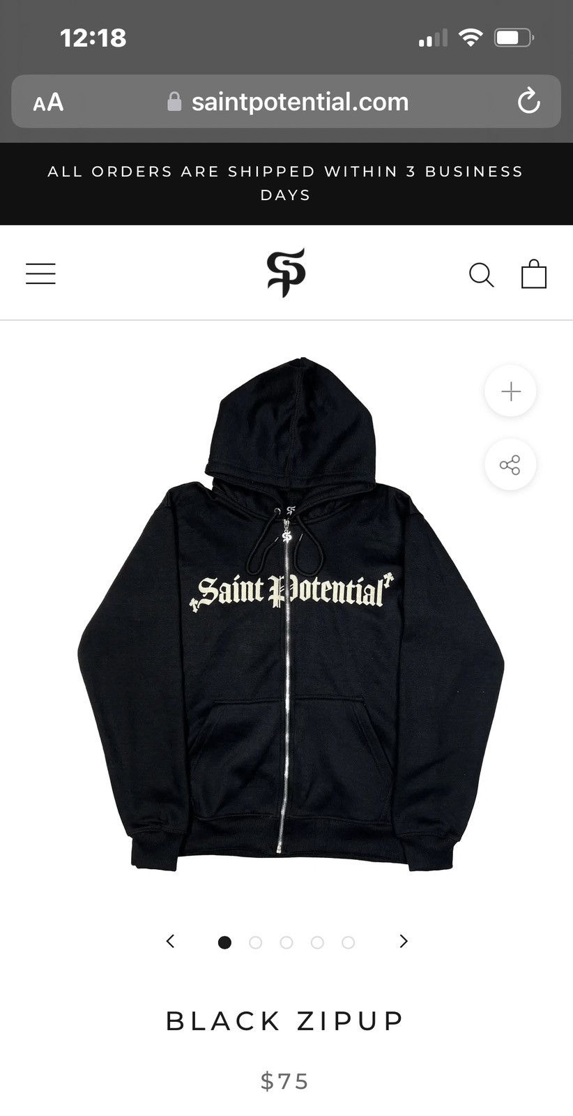 Streetwear Saint potential zip up | Grailed