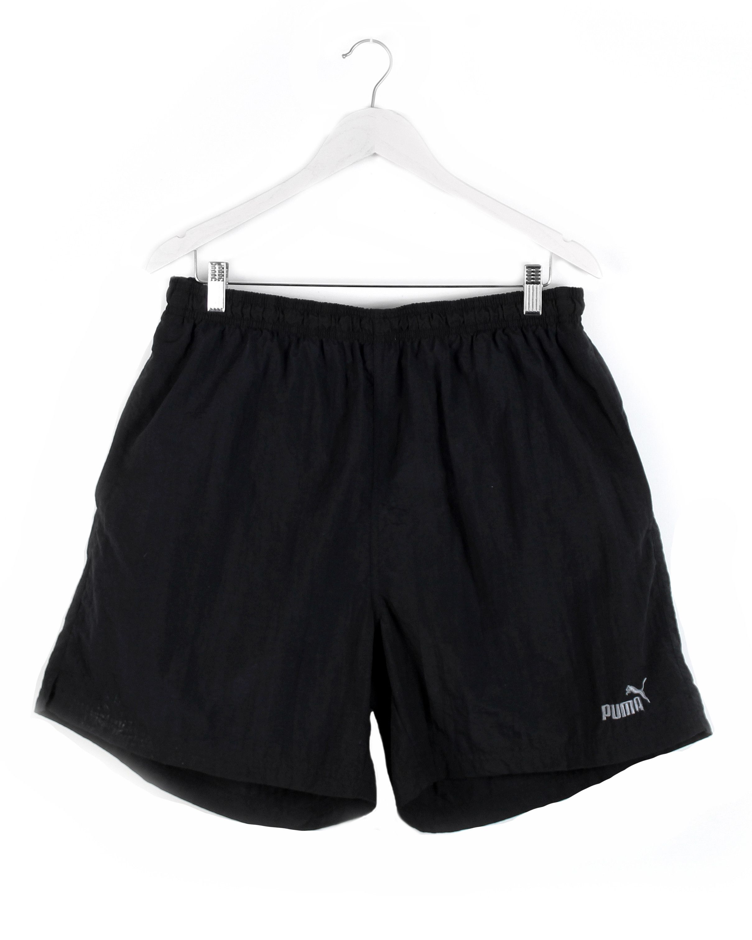 Vintage 90s vintage PUMA shorts black nylon athletic sports XL XXL ...