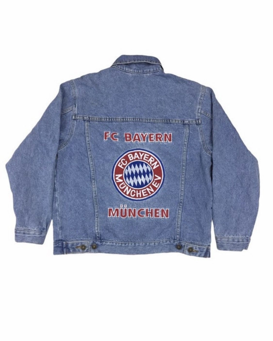Denim Jacket × Vintage Vintage FC Bayern Munchen Denim Trucker Jacket ...