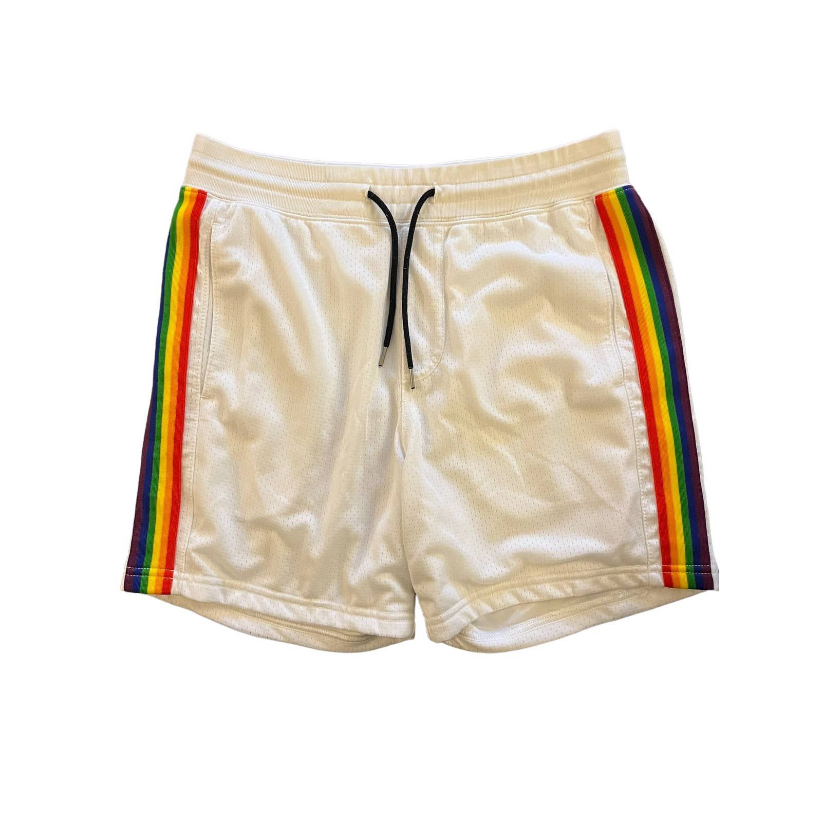 Abercrombie & Fitch Abercrombie & Fitch White Rainbow Shorts | Grailed