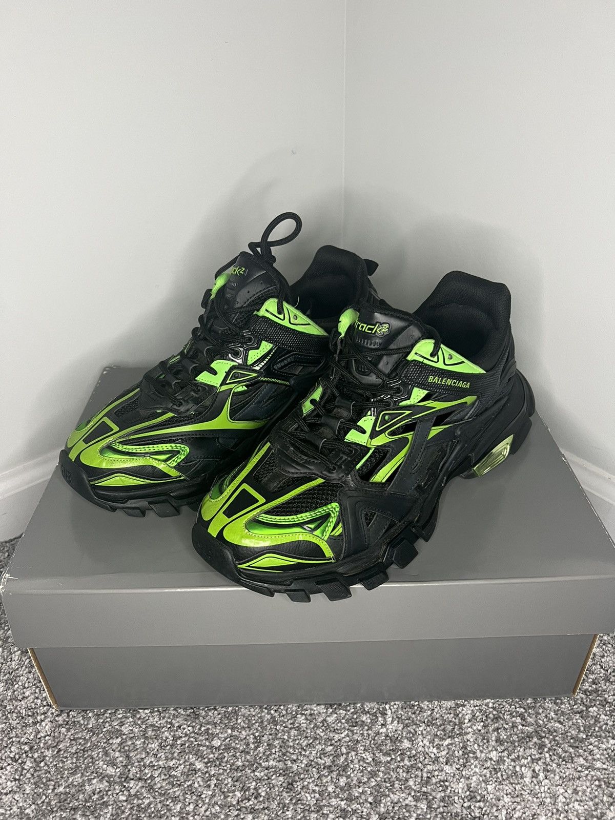Balenciaga Balenciaga Track.2 Black Green | Grailed