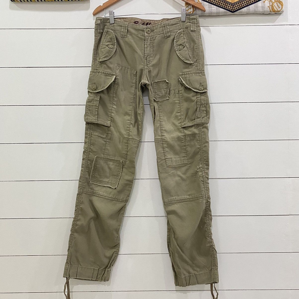 Vintage Back number Tactical Multi Pocket Patchwork Cargo Pants | Grailed