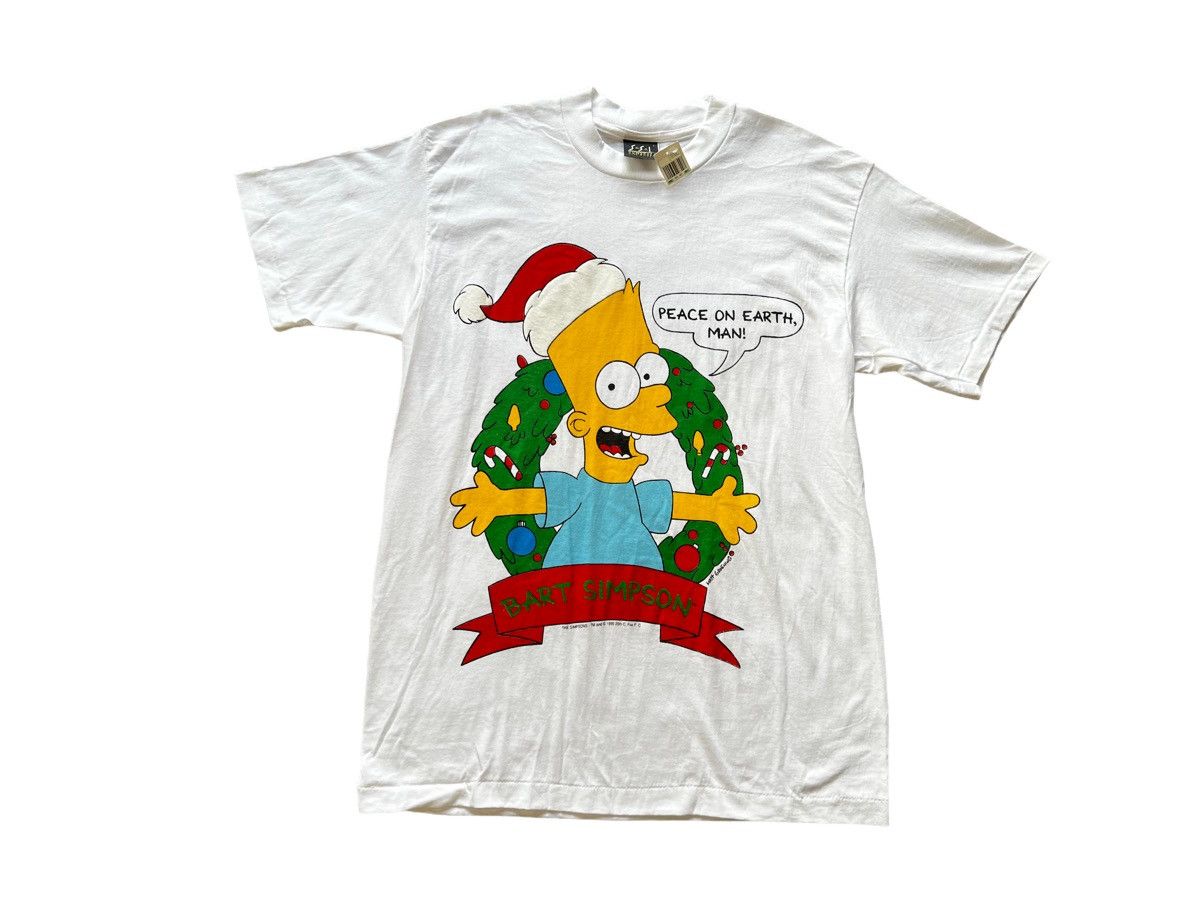 Vintage Vintage 1990 The Simpsons Bart “Peace on Earth” T-Shirt | Grailed