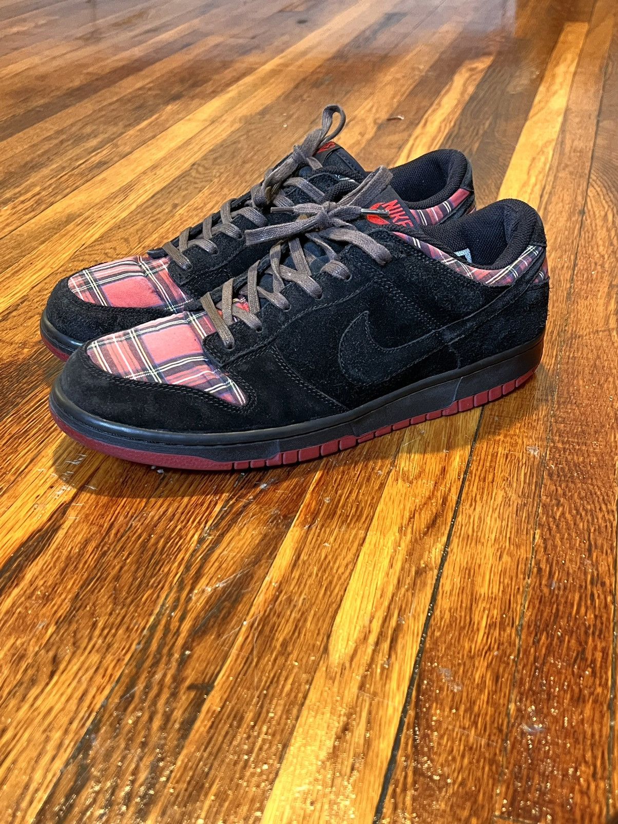 Nike Nike Dunk Low Red Tartan Plaid | Grailed