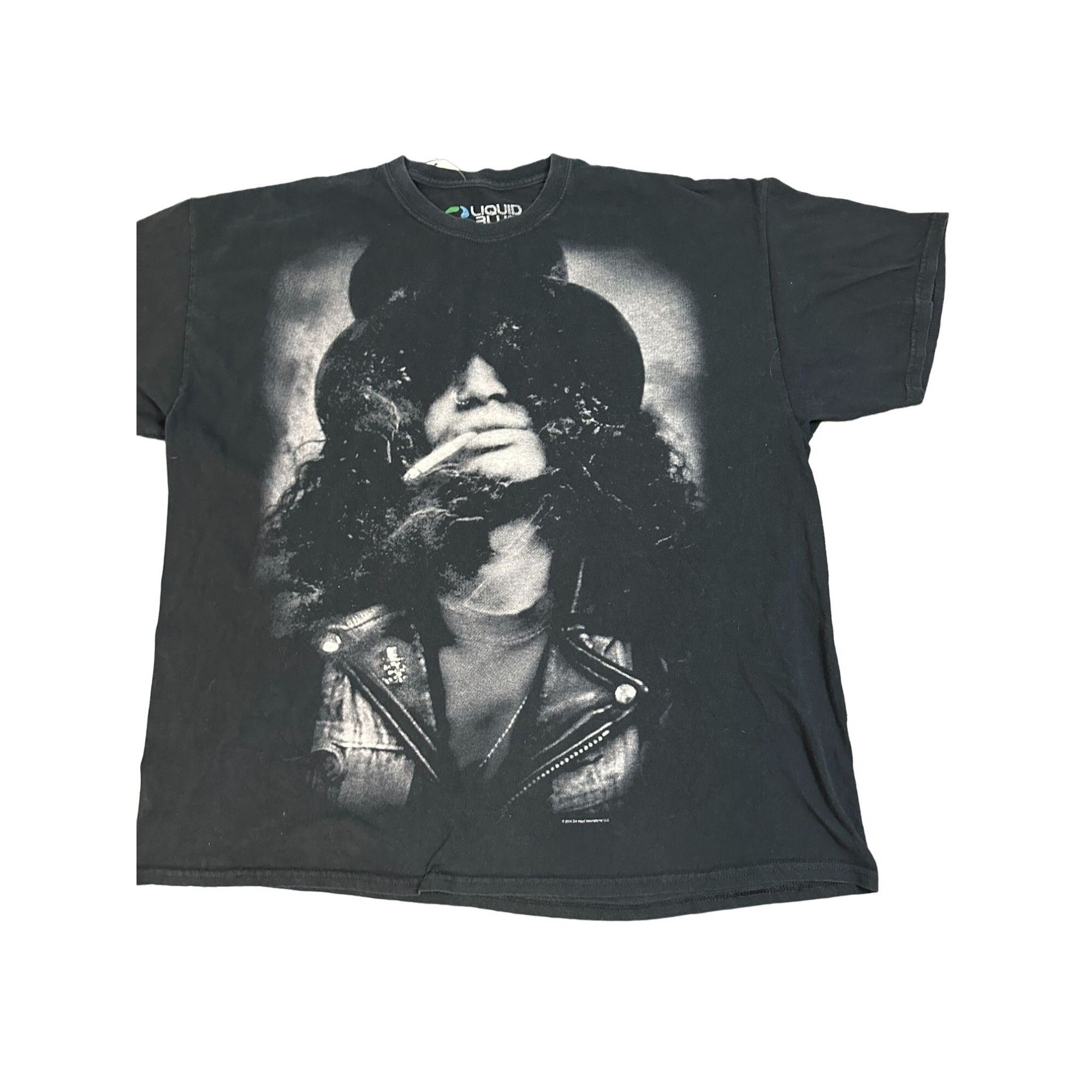 Liquid Blue 2004 Y2K SLASH SHIRT LIQUID BLUE BIG PRINT BLACK GUITAR ...