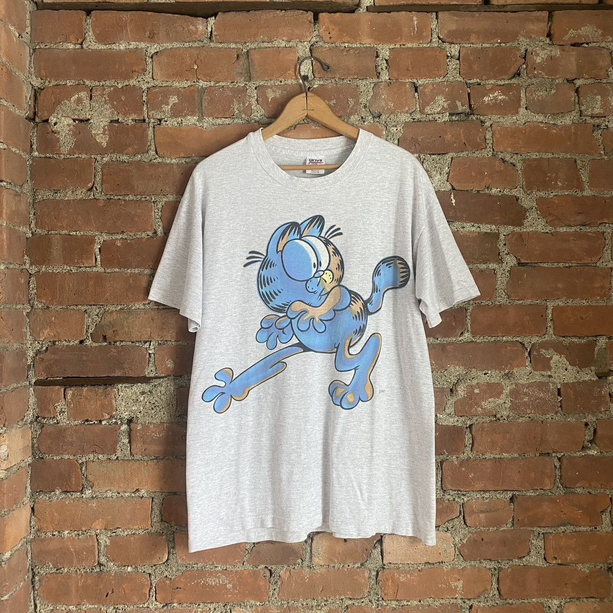 Vintage vintage 90's GARFEILD grey front and back print t-shirt | Grailed Vintage vintage 90's GARFEILD grey front and back print t-shirt | Grailed