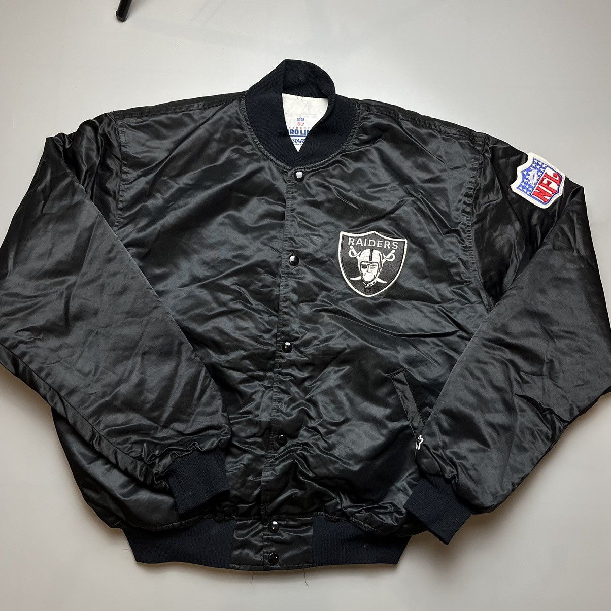 Bomber Jacket × Starter × Vintage Los Angeles Raiders Vintage 80s ...