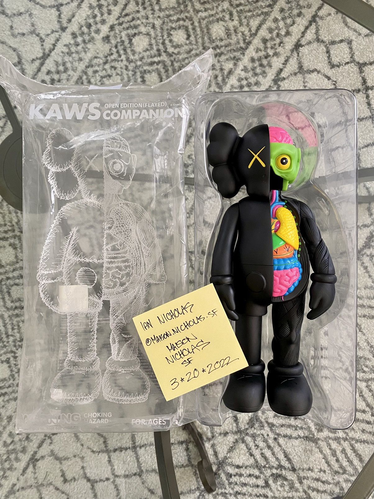 Kaws KAWS Flayed Open Edition Companion Black MoMA Medicom Figure | Grailed