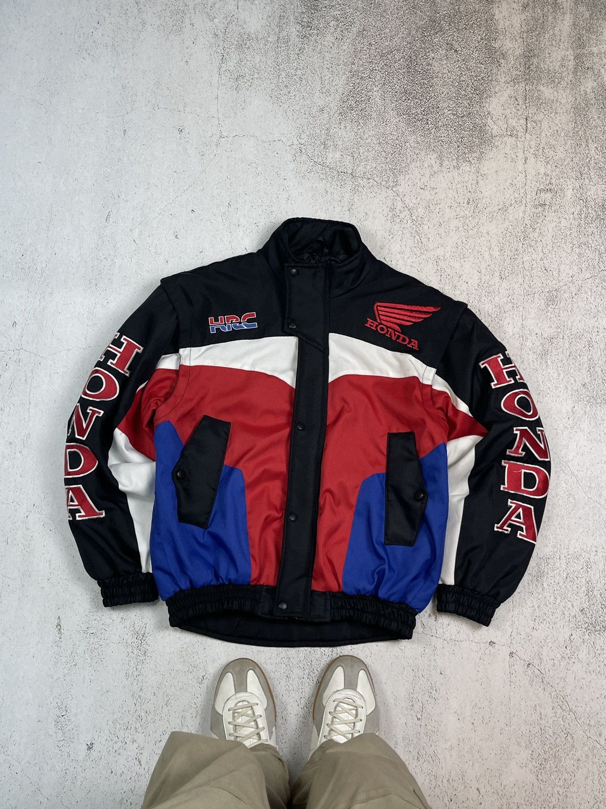 Honda × Vintage Vintage 90s Honda HRC Racing Jacket Embroidered Logo ...