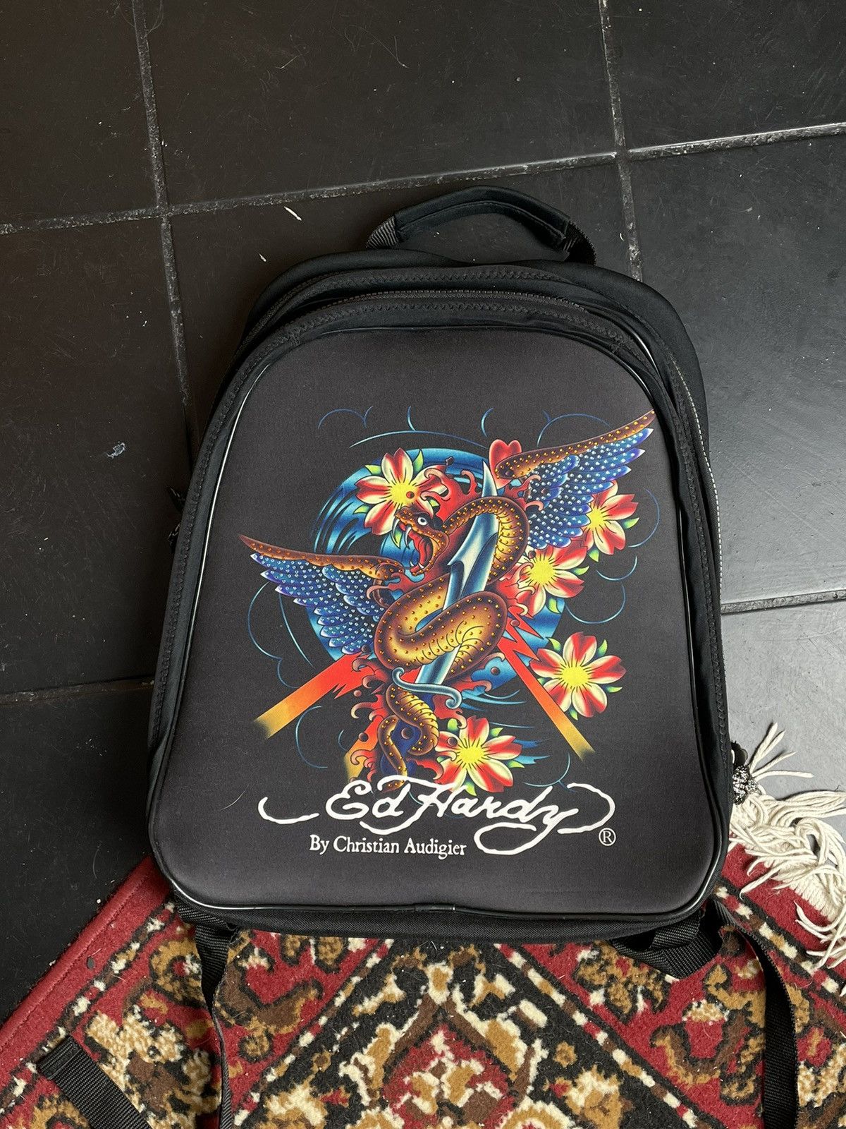 Christian Audigier × Ed Hardy × Vintage Vintage Ed Hardy Backpack | Grailed