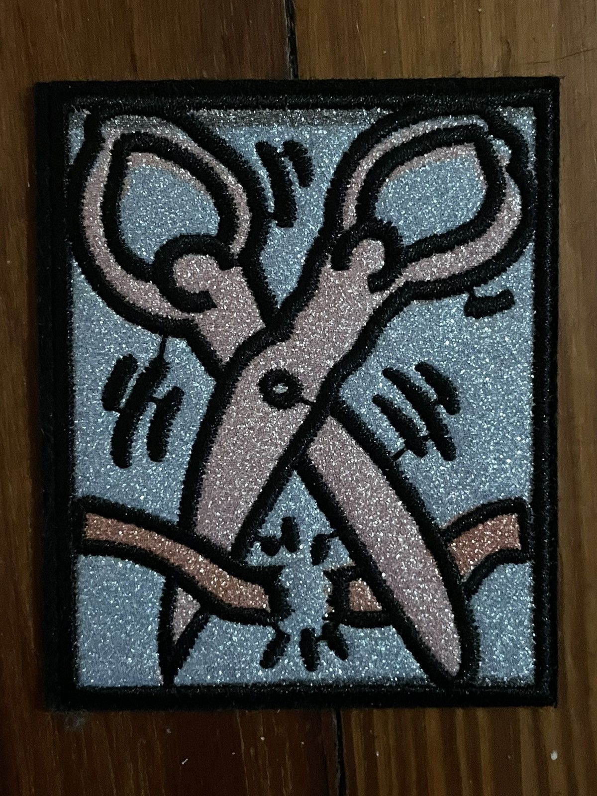 Keith Haring Keith Haring Scissors Graffiti Patch (New / Iron On ...