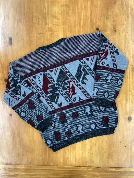 Vintage Vintage Italian Abstract Art Knit Sweater | Grailed