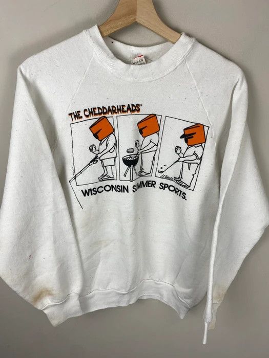 Vintage Vintage Cheddarheads Wisconsin Sports Crewneck | Grailed