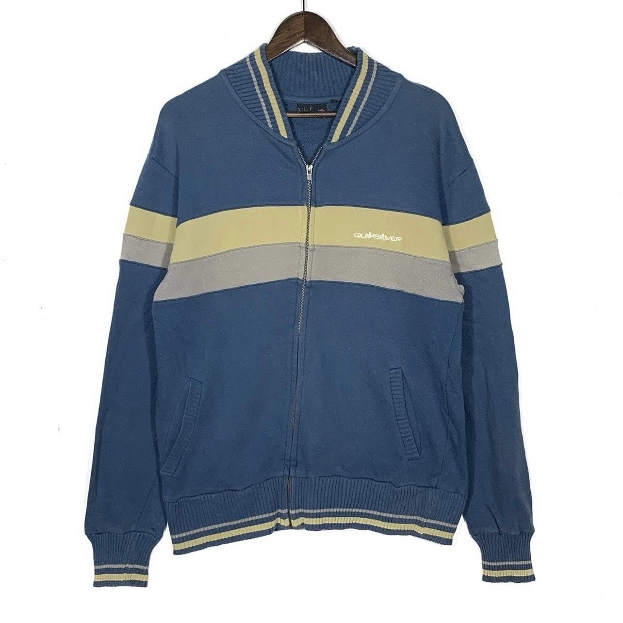 Quicksilver quicksilver sweater small logo embroidered full zipper ...