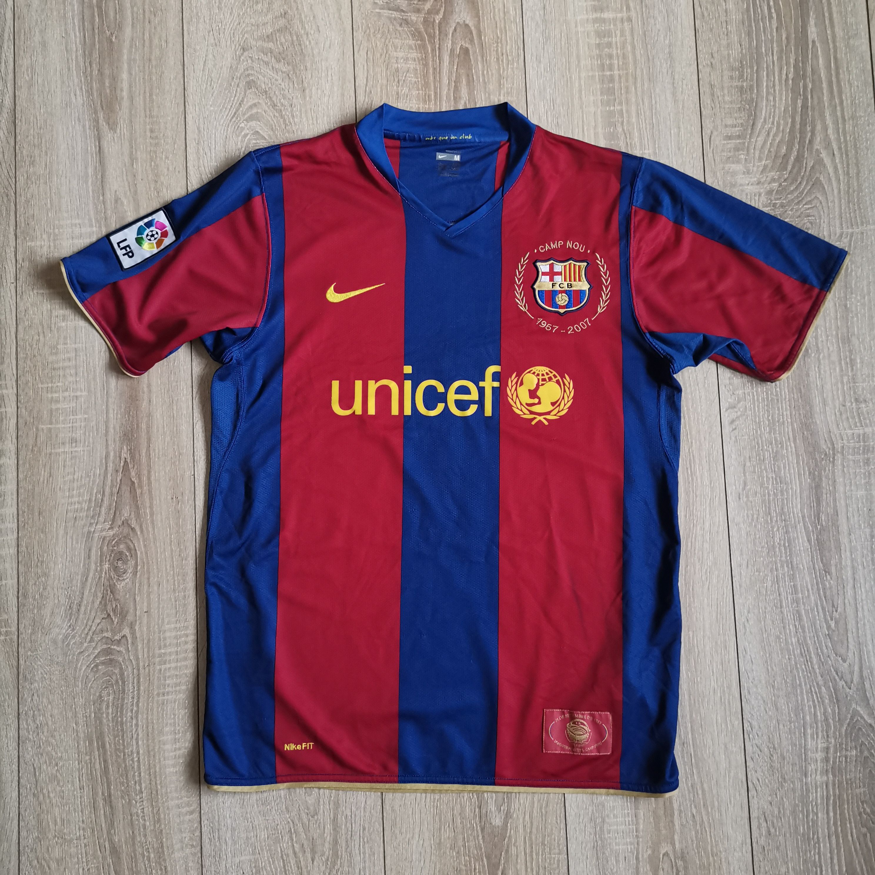 Nike × Vintage Nike Barcelona 2007 2008 home soccer jersey football ...