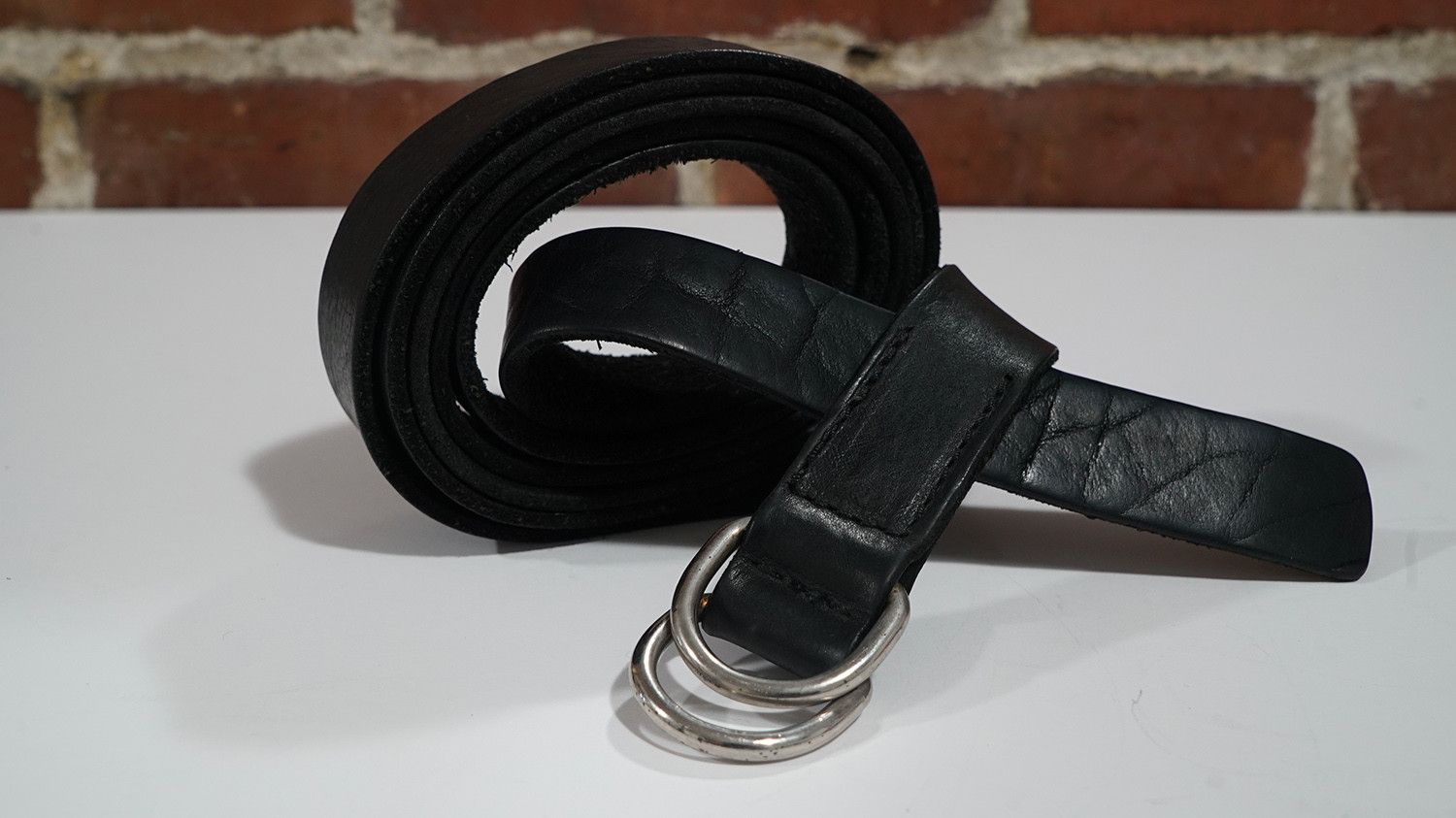 Guidi Double wrap bison leather D-ring belt | Grailed
