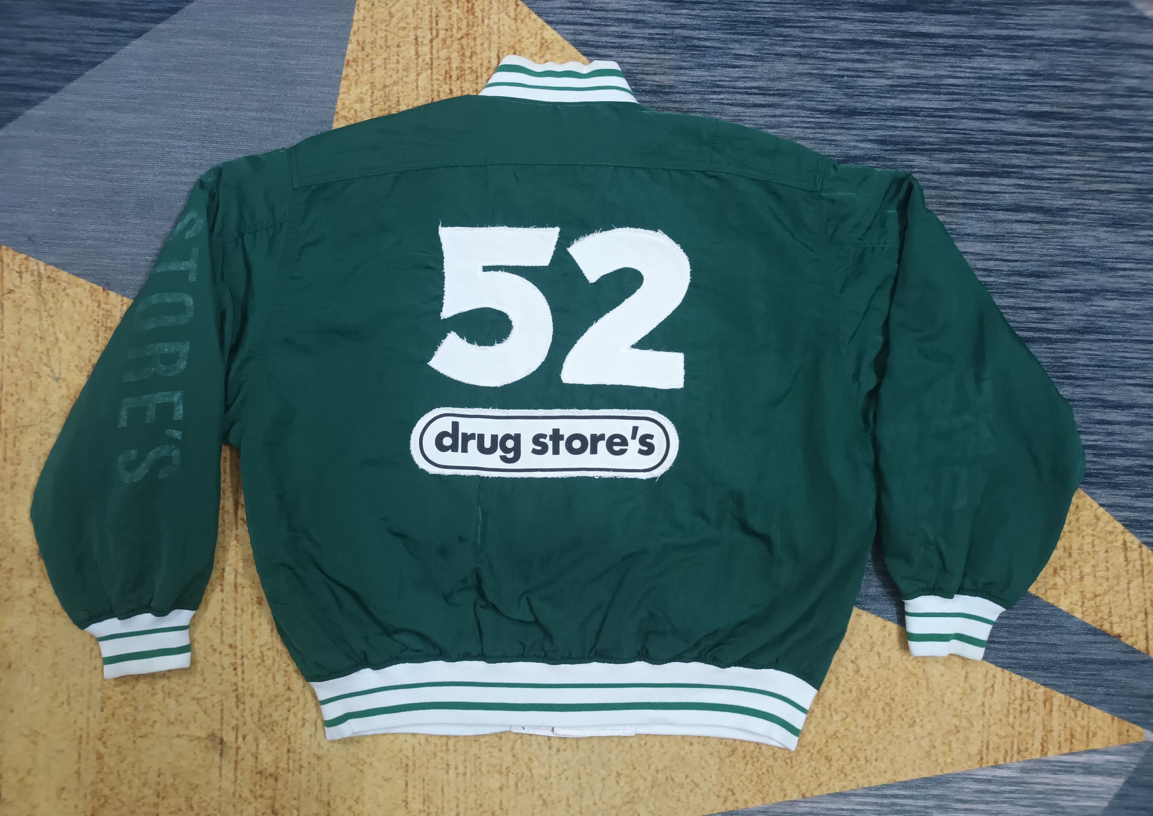 Japanese Brand × Varsity Jacket 🔥 DRUG STORE'S REVERSIBLE BUTTON UP ...