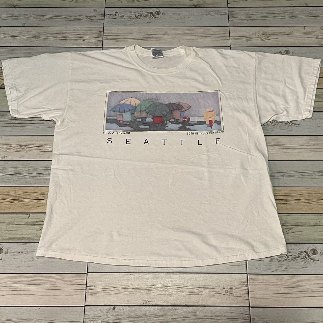 Art × Streetwear × Vintage Vintage Seattle Smile At The Rain Art Photo ...