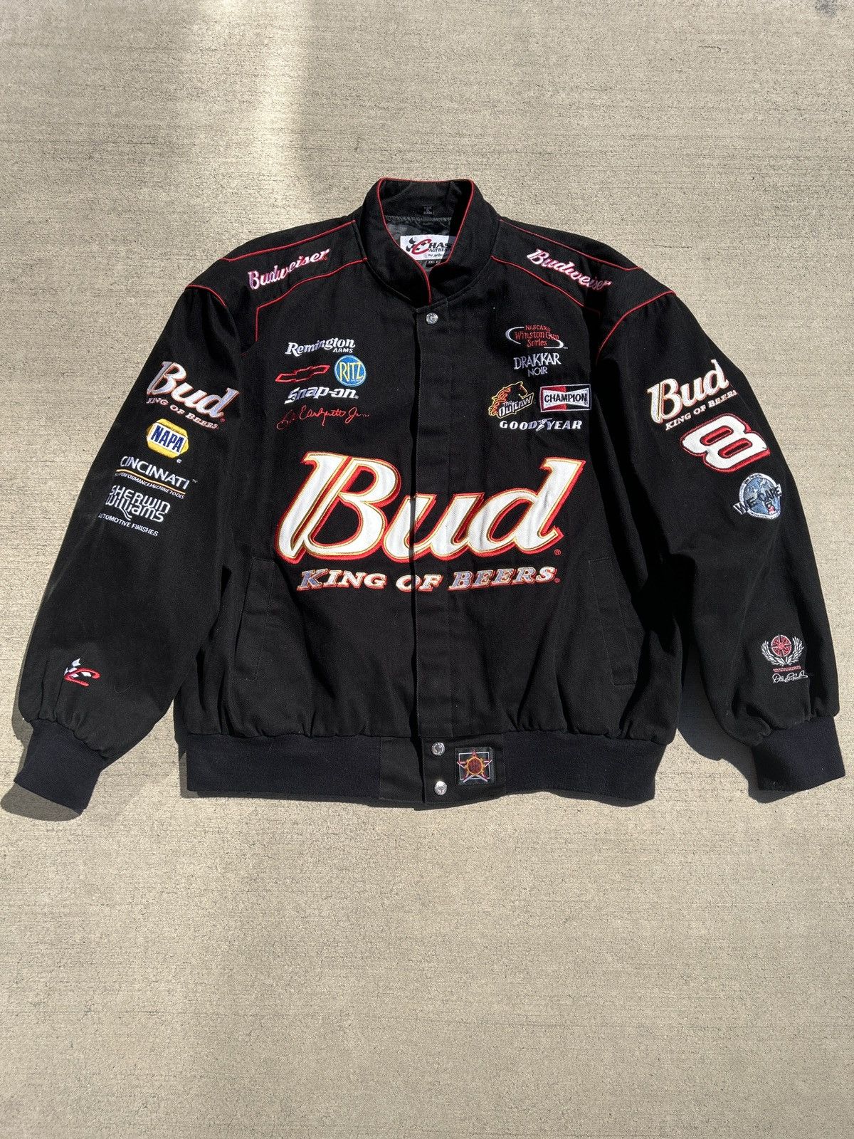 Chase Authentics Dale Earnhardt Bud King of Beers Racing Jacket | Grailed