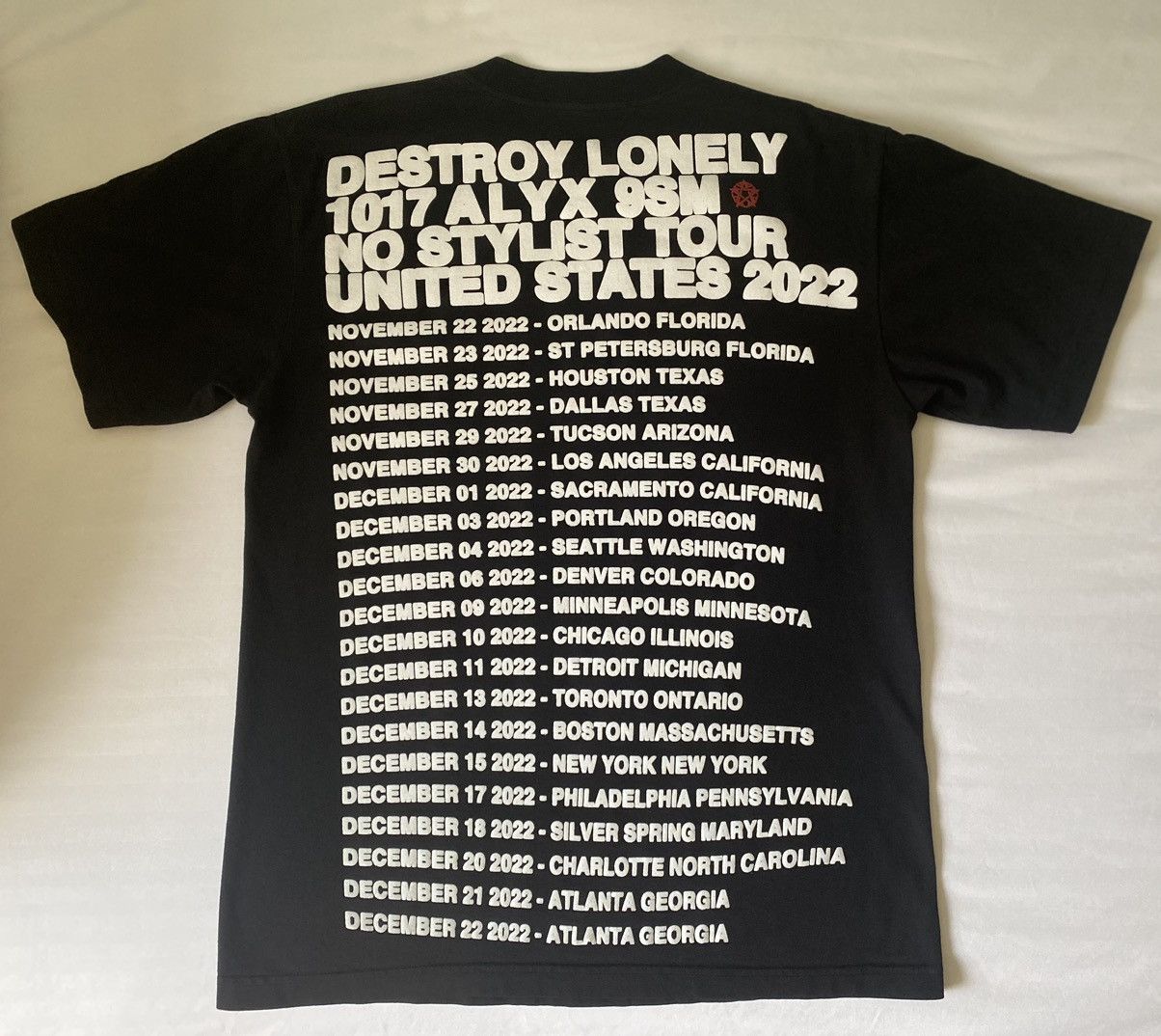 Alyx 1017 ALYX 9SM X DESTROY LONELY NO STYLIST TOUR 2022 MERCH | Grailed