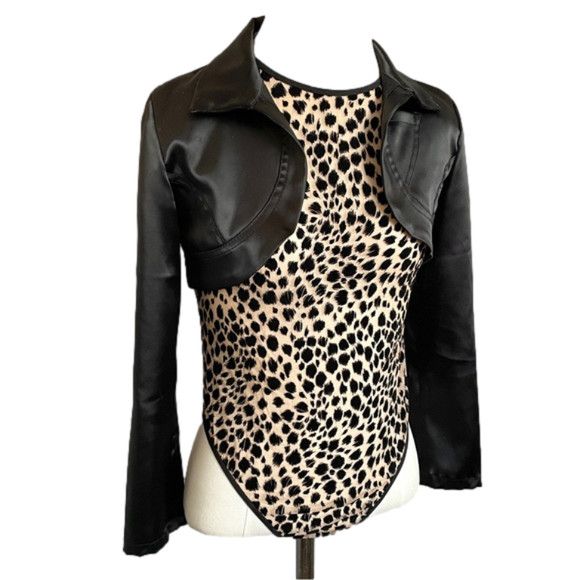 Vintage Vintage Sheer Metallic Velvet Cheetah Thong Tank Bodysuit 🐆 ...