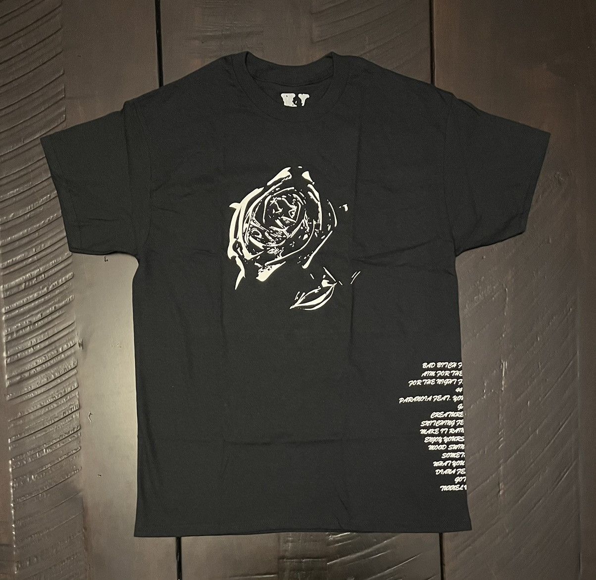 Rap Tees × Streetwear × Vlone Vlone Pop Smoke Rose Tracklist Tee | Grailed
