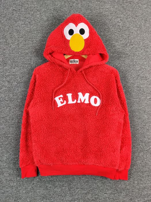 Vintage Vintage Sesame Street Elmo Fleece Sweater Hoodie | Grailed