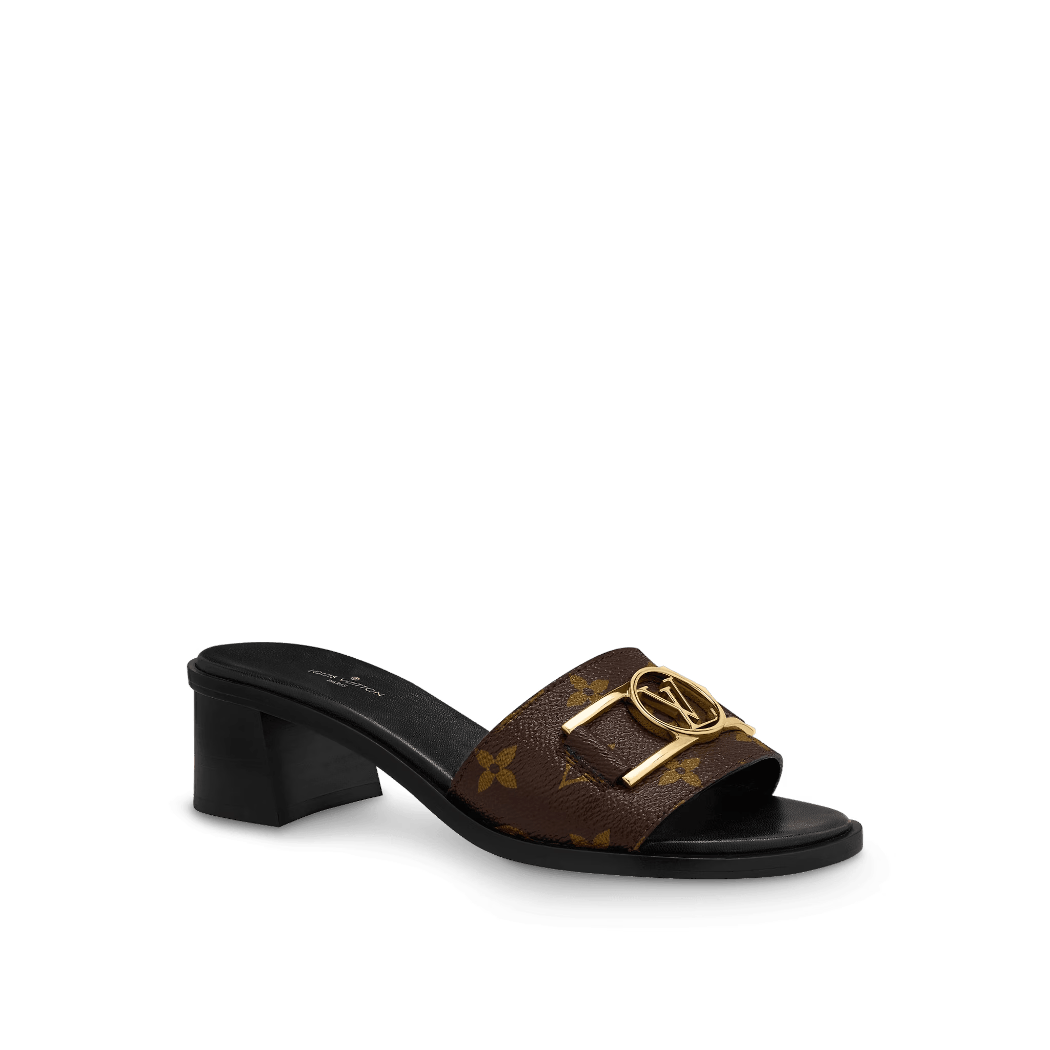 Louis Vuitton LOUIS VUITTON MULE SANDALS SLIDES LEATHER MONOGRAM LV ...