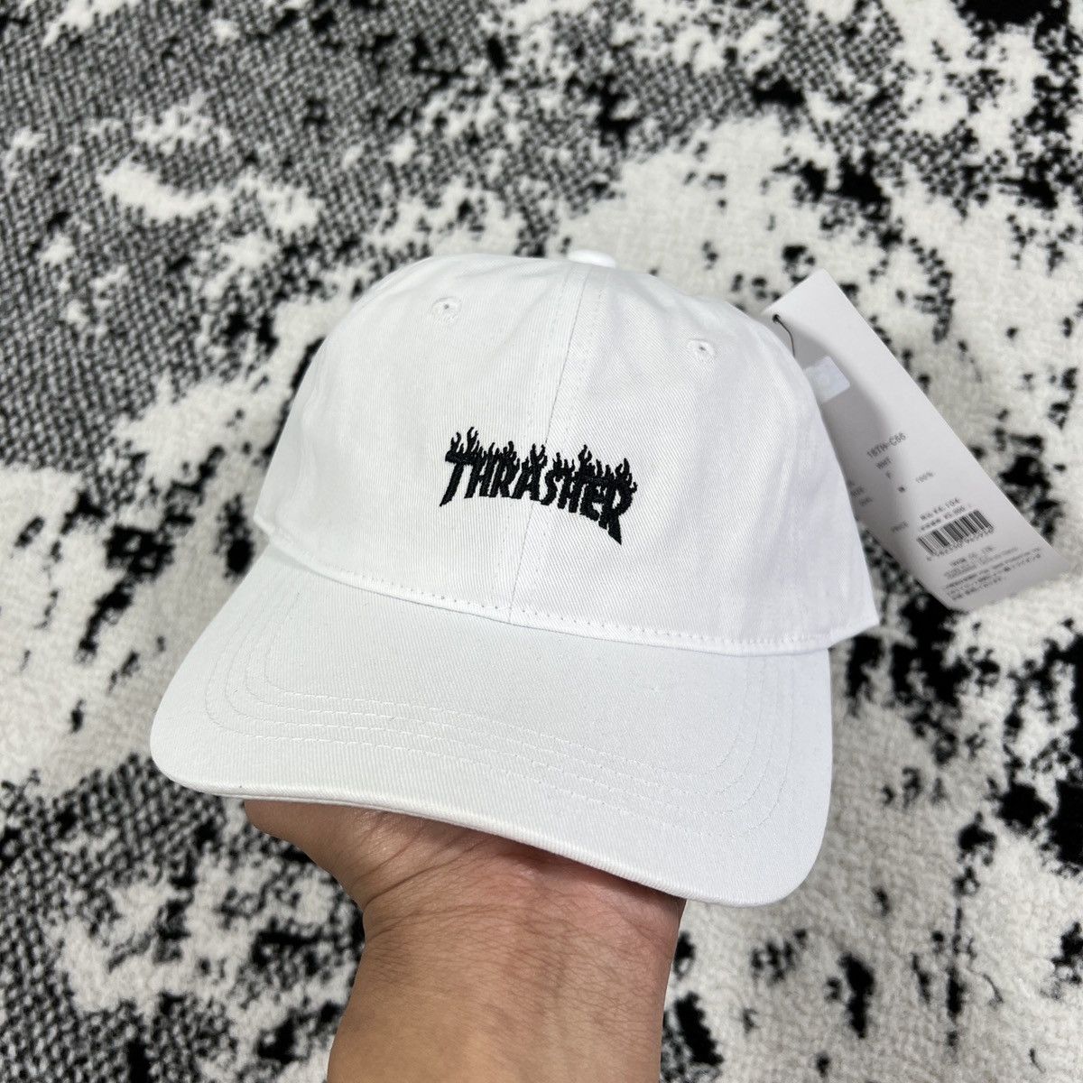 Vintage THRASHER FLAME CAP IN WHITE | Grailed