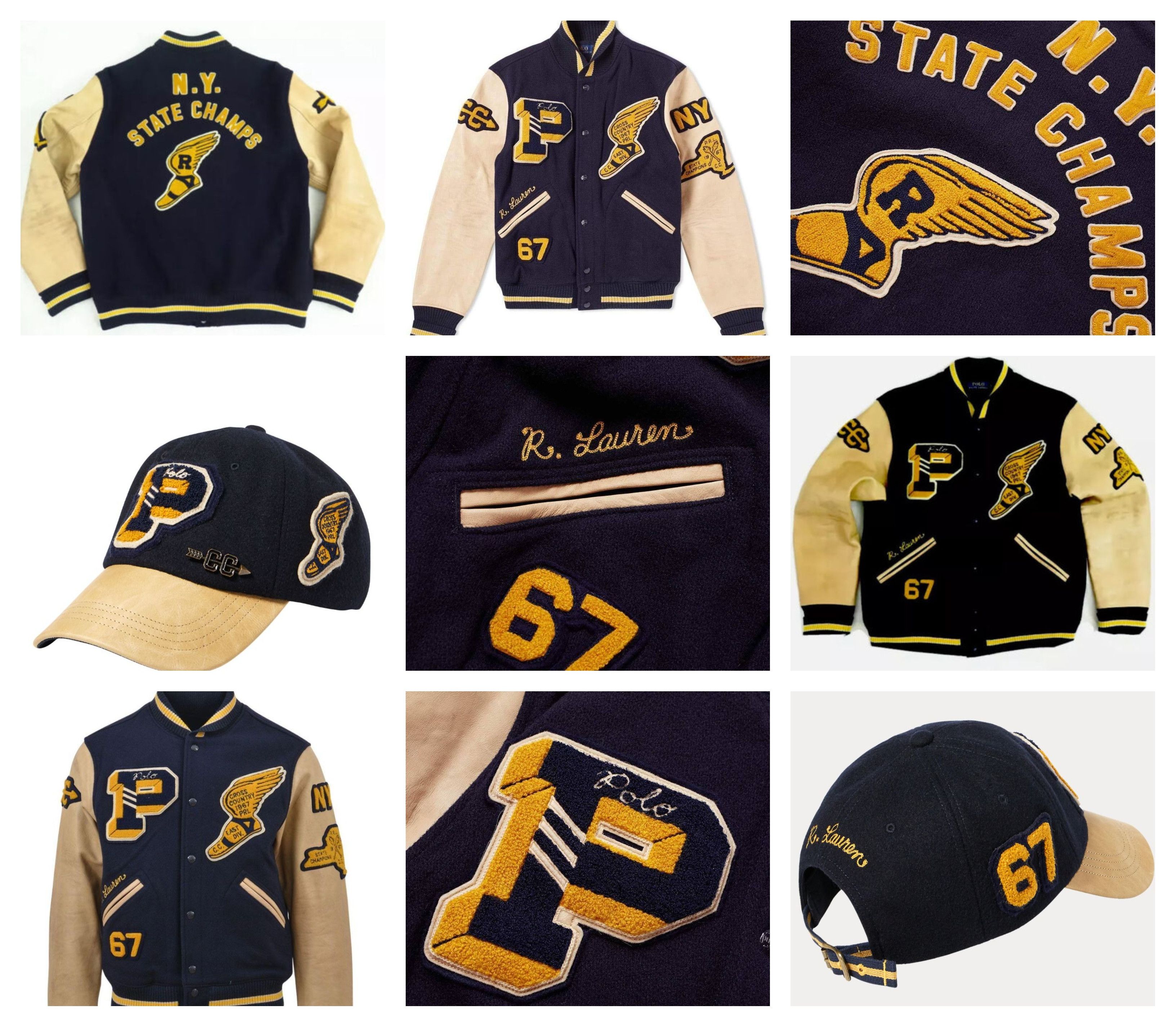 Polo Ralph Lauren POLO RALPH LAUREN STATE CHAMPS VARSITY P Wing JACKET ...