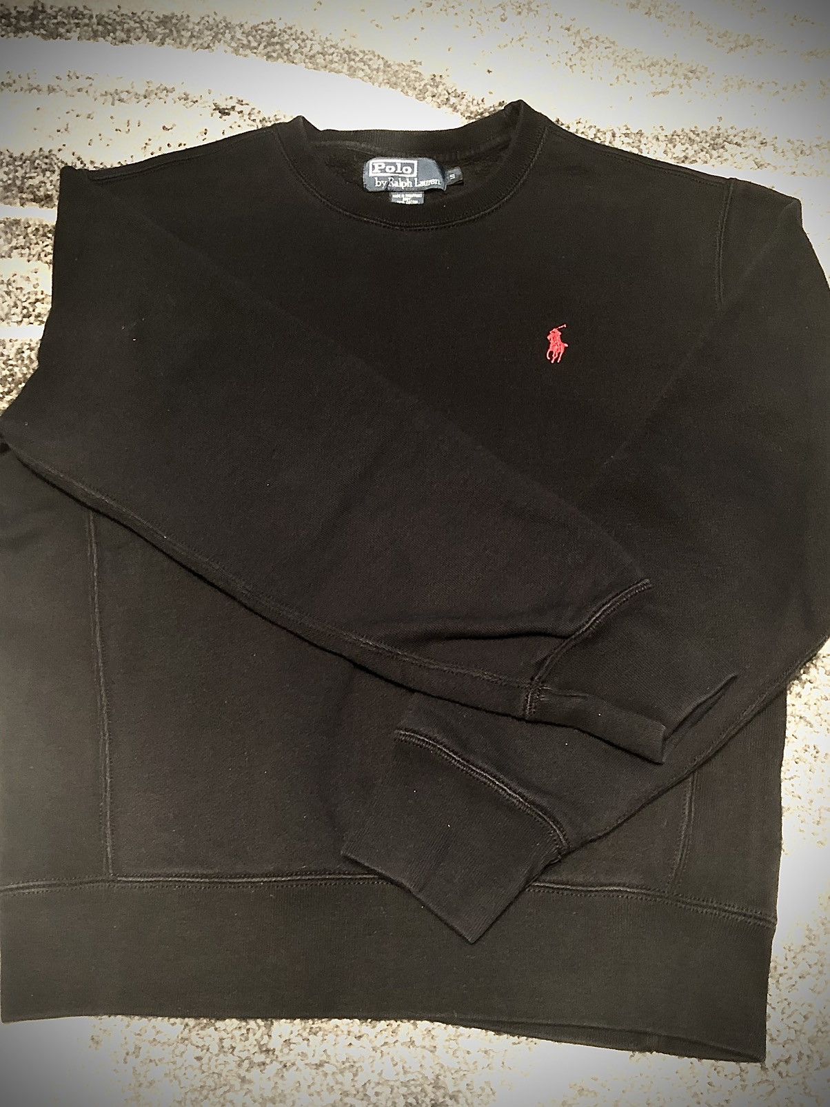 Polo Ralph Lauren Polo Ralph Lauren heavyweight black crewneck red ...