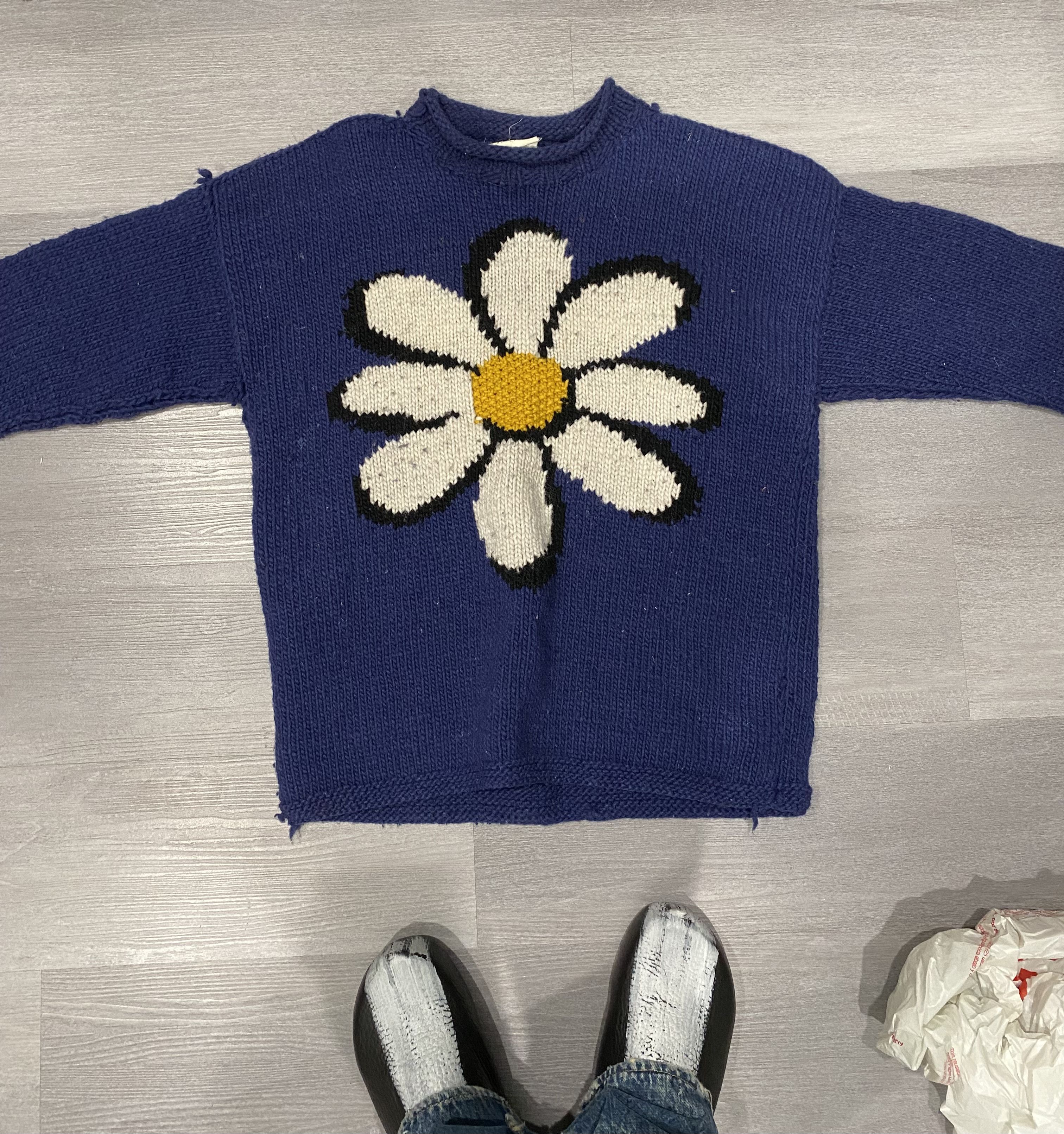 Golf Wang × Streetwear × Vintage discovery importants sunflower knit ...