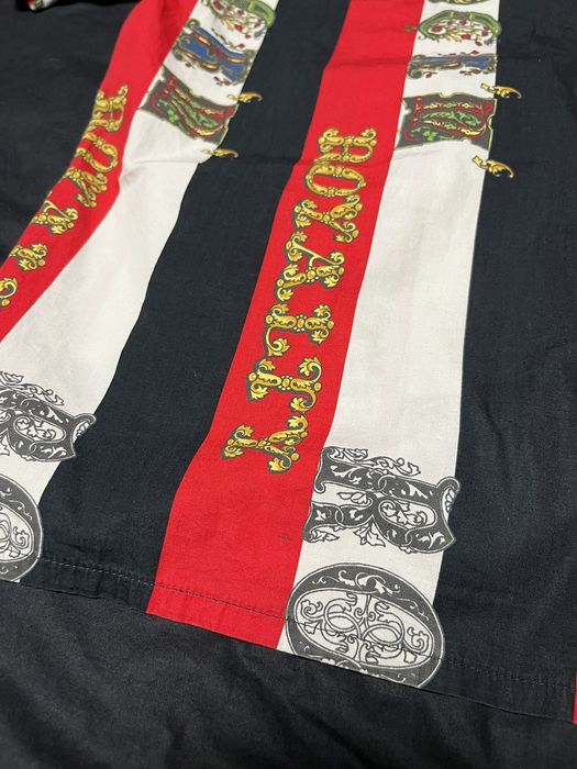 Versace 🧨REAL GRAIL Versace Rock & Royalty Overprinted Shirt | Grailed