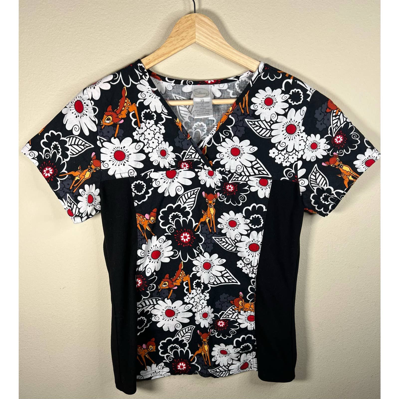 Disney Disney Bambi Scrubs Shirt Top Nursing Uniform Hospital Gown ...