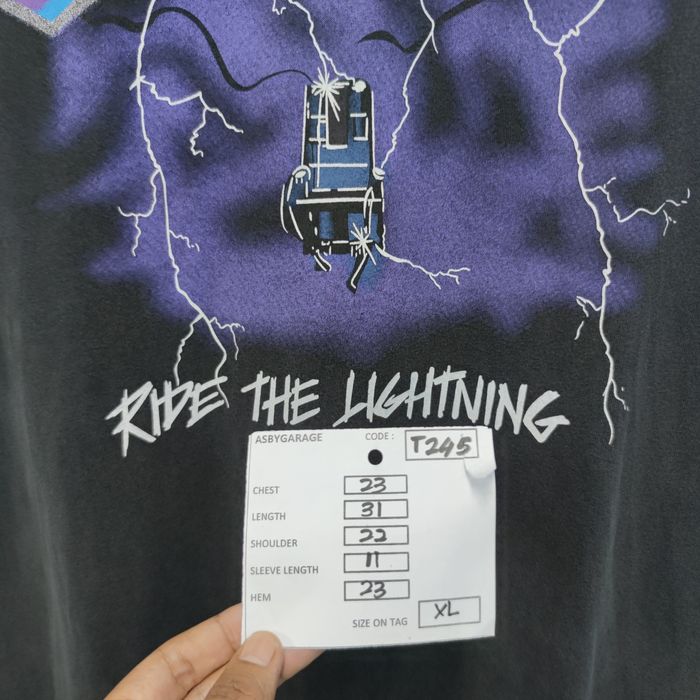 Vintage VINTAGE BOOTLEG METTALICA RIDE THE LIGHTNING (T245) | Grailed